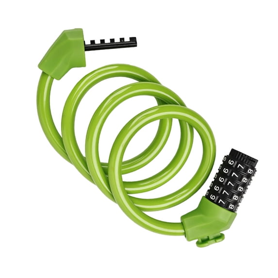 Bike Cable Lock 5Digit Combination Coiling Cable Lock Bike Password ...