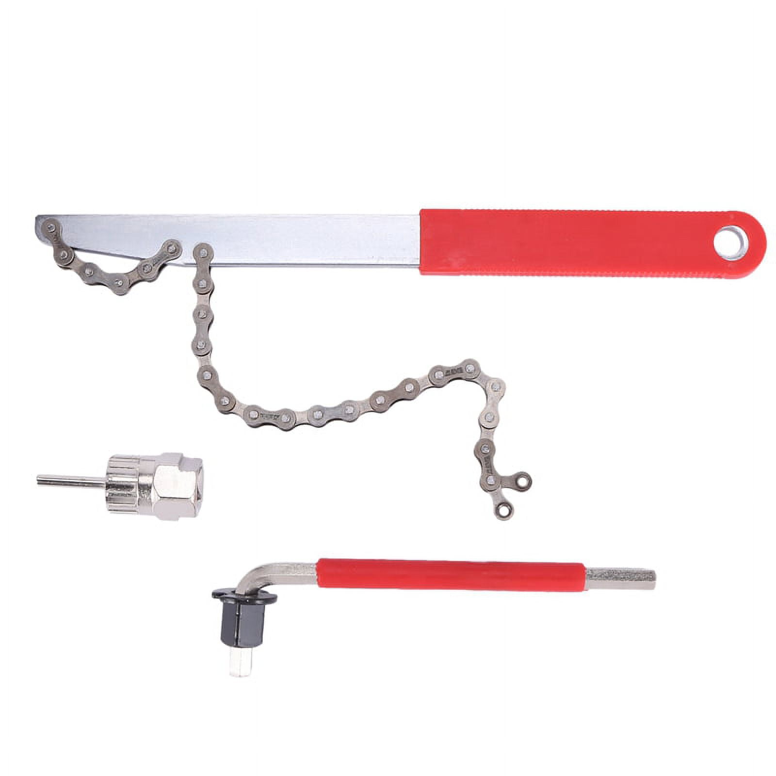 Bike Cassette Removal Tool with Chain whip and Auxiliary Wrench Bicycle ...