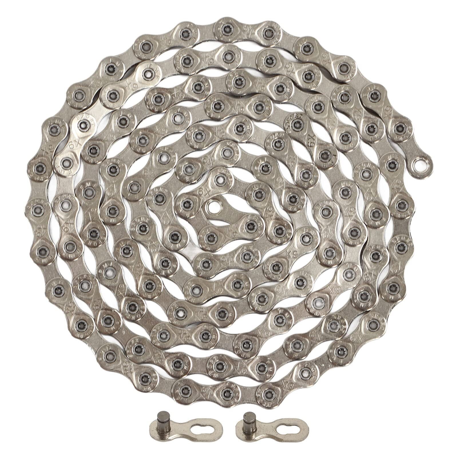 Bike Chain, 9 Speed Bike Chain Stainless Steel Variable Speed Chain ...