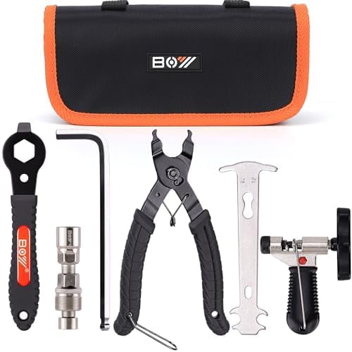 Bike Chain and Crank Repair Tool Kit with Bag, Chain Breaker & Link ...