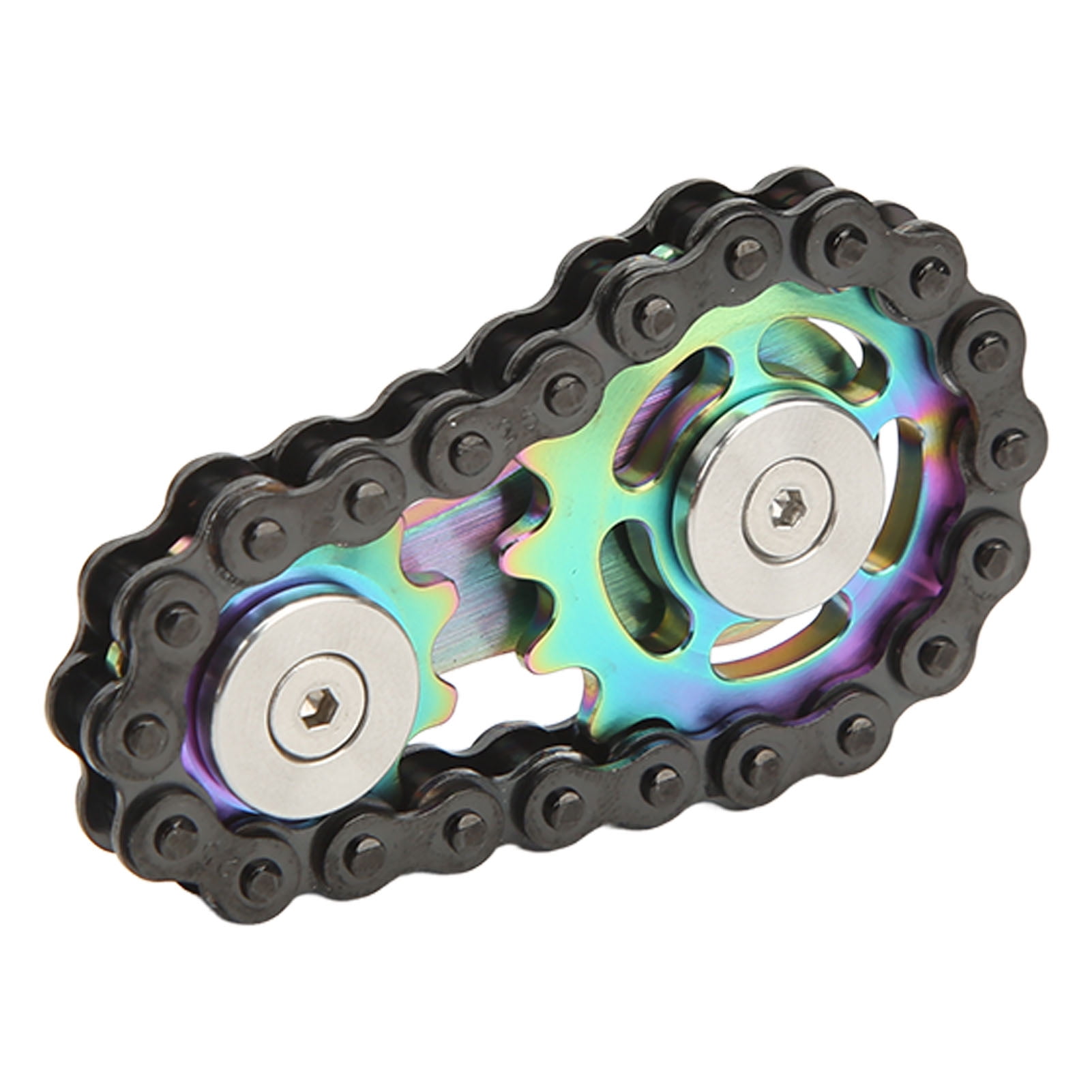 Bike Chain Gear Fidget Spinner, Metal Sprocket Chain Fidget Toy, Stress ...