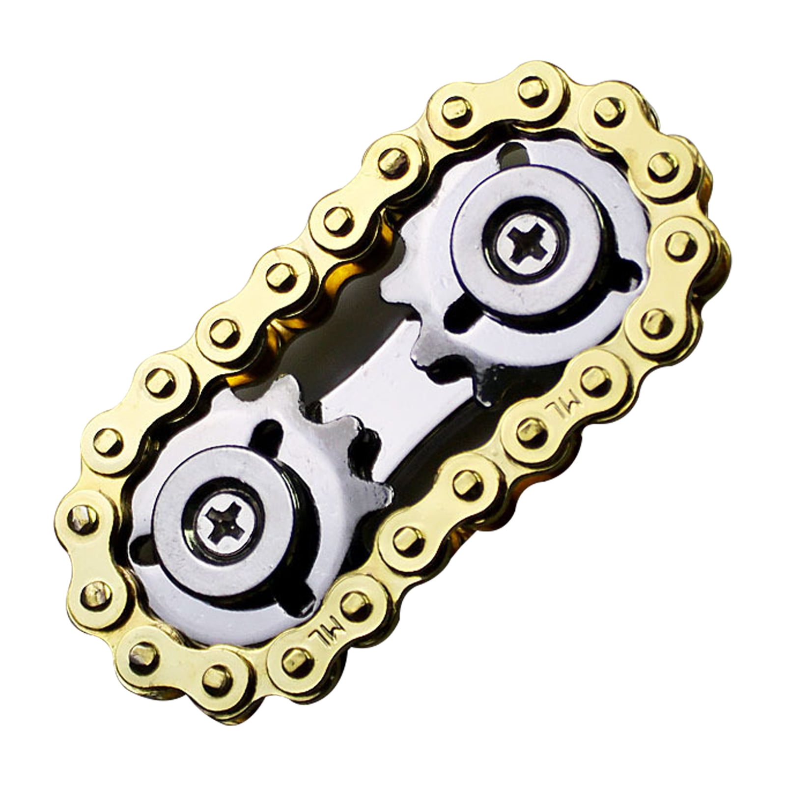 Bike Chain Gear Fidget Spinner, Metal Sprocket Chain Fidget Toy, Stress ...