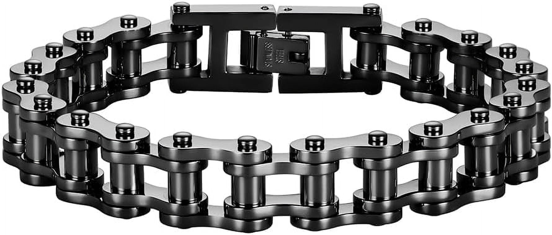 Bike Chain Link Bracelet, Stainless Steel Chain Bracelet for Men ...