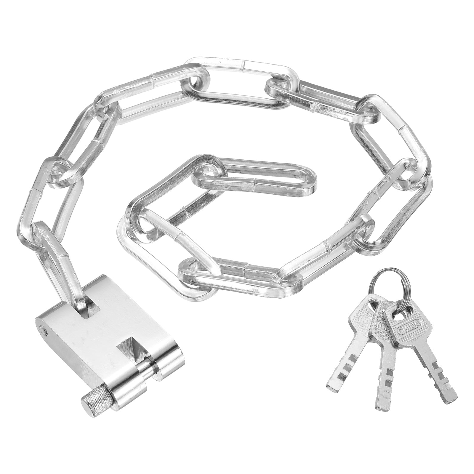 Bike Chain Lock, (25 Inch, Silver) (1 Pcs), Manganese Steel Anti-Theft ...