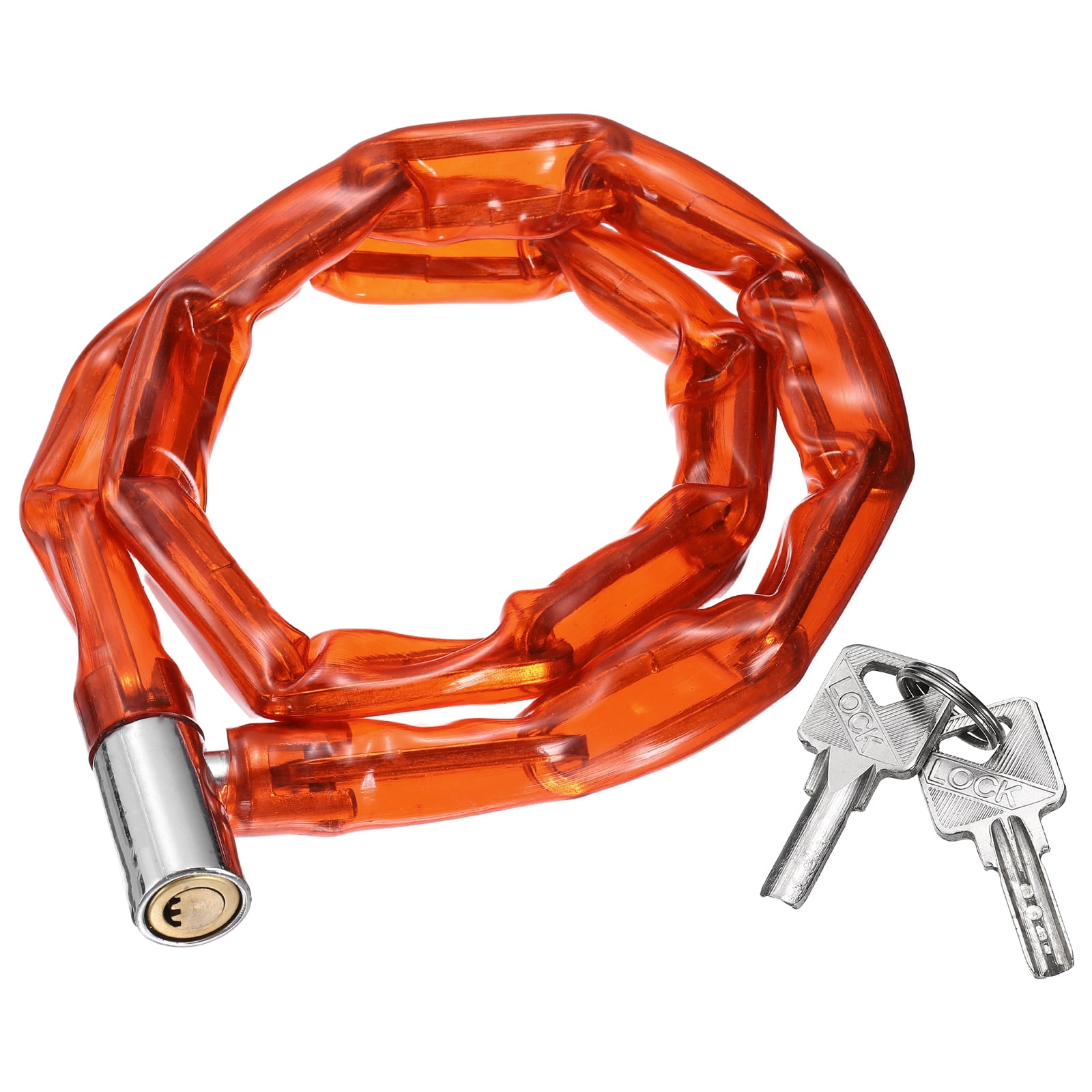 Bike Chain Lock, (33 Inch, Red) (1 Pcs), Manganese Steel Anti-Theft ...