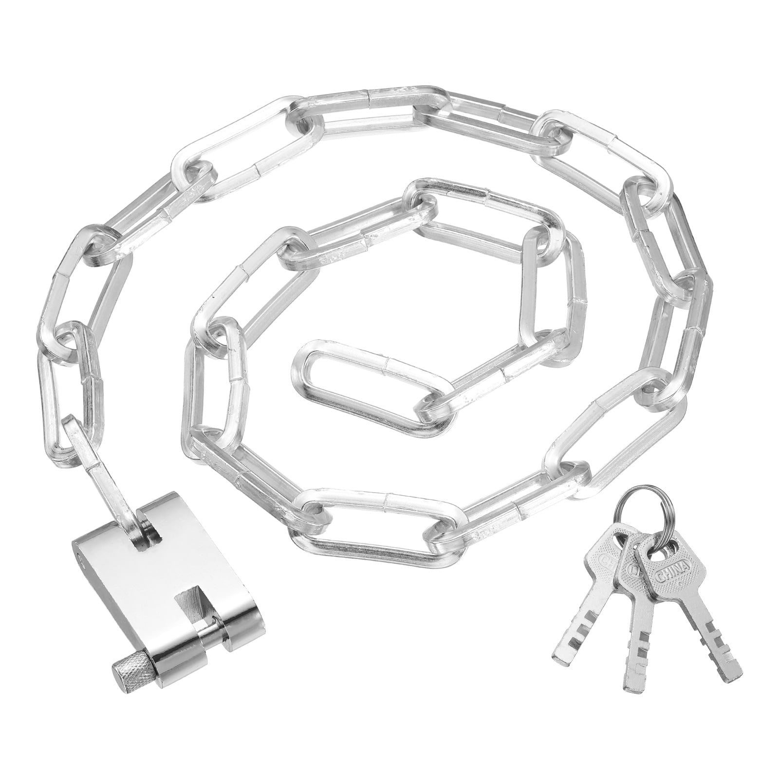 Bike Chain Lock, (39 Inch, Silver) (1 Pcs), Manganese Steel Anti-Theft ...