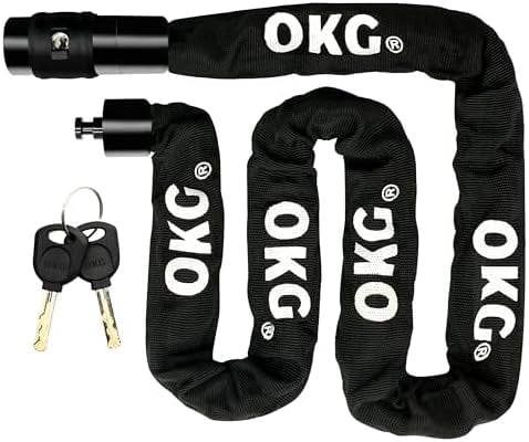 Bike Chain Lock - 4 Foot, 1/4 inch Thick Square Cut Proof Chain ...