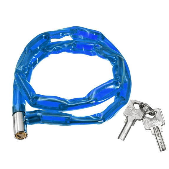 Bike Chain Lock, (40 Inch, Blue) (1 Pcs), Manganese Steel Anti-Theft ...
