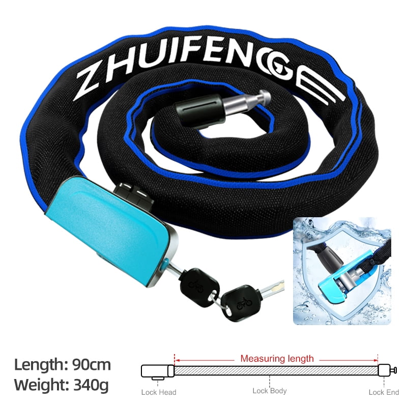 Bike Chain Lock Safety Metal Anti-theft Bicycle Chain Lock Waterproof ...