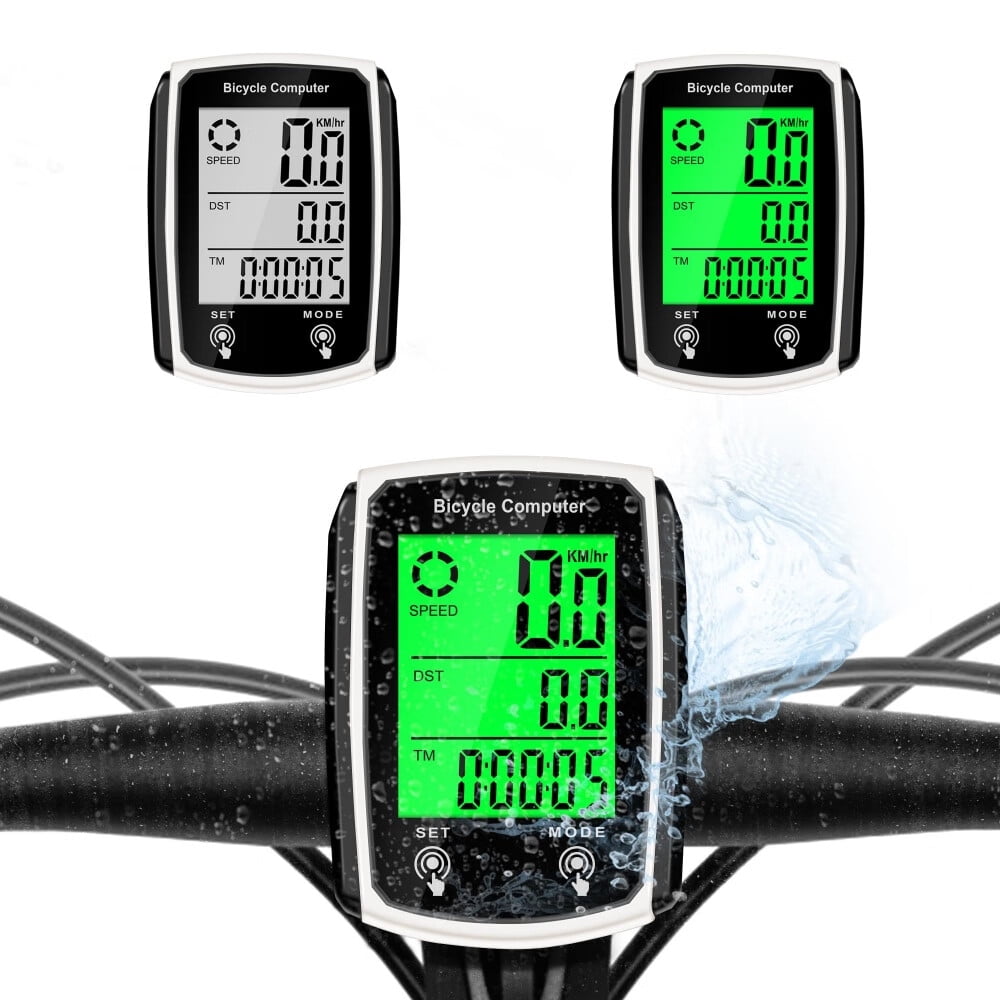 Bike Computer and Bicycle Odometer Wired MPH KM/H Bike Speedometer with ...