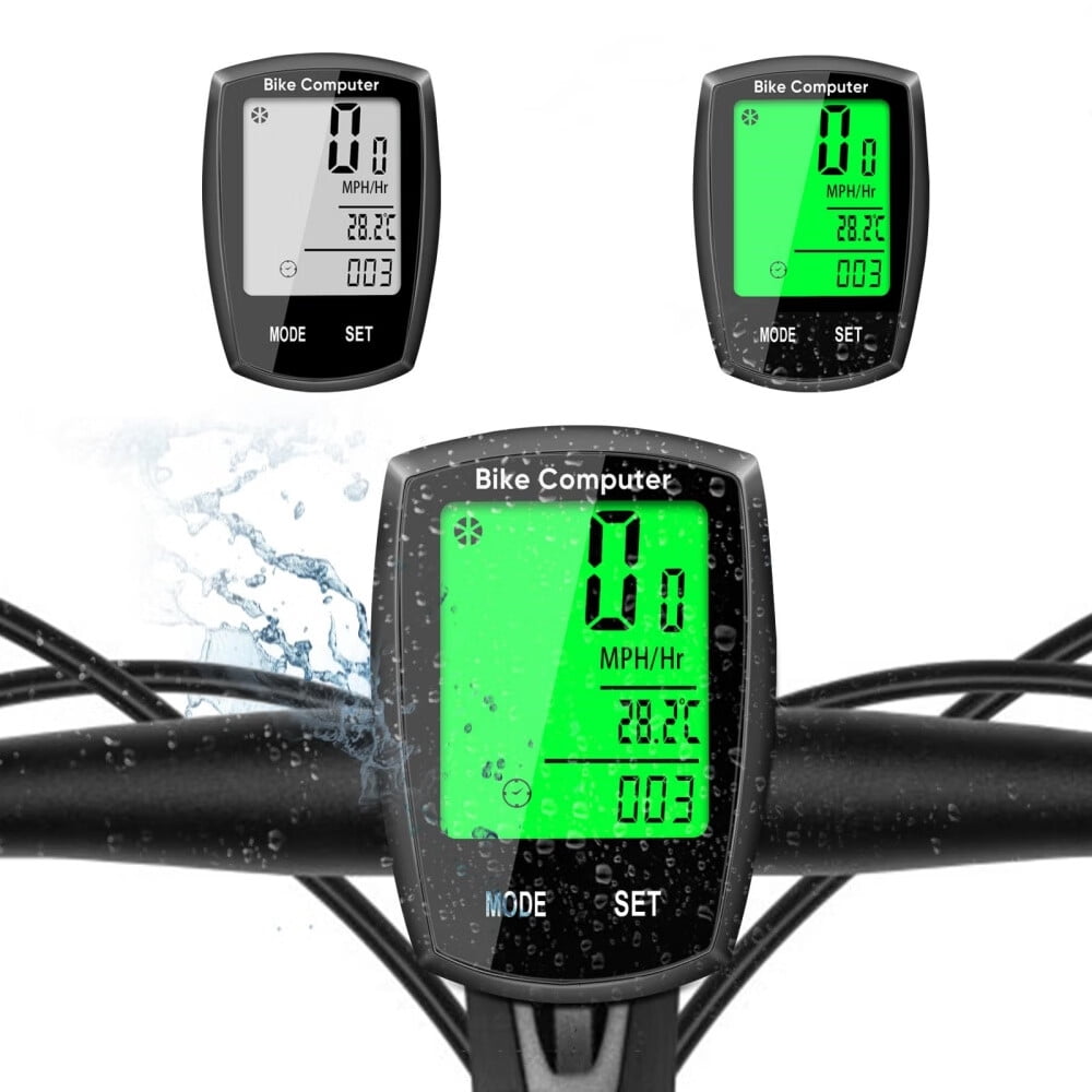 Bike Computer and Bicycle Odometer Wireless MPH KM/H Bike Speedometer ...