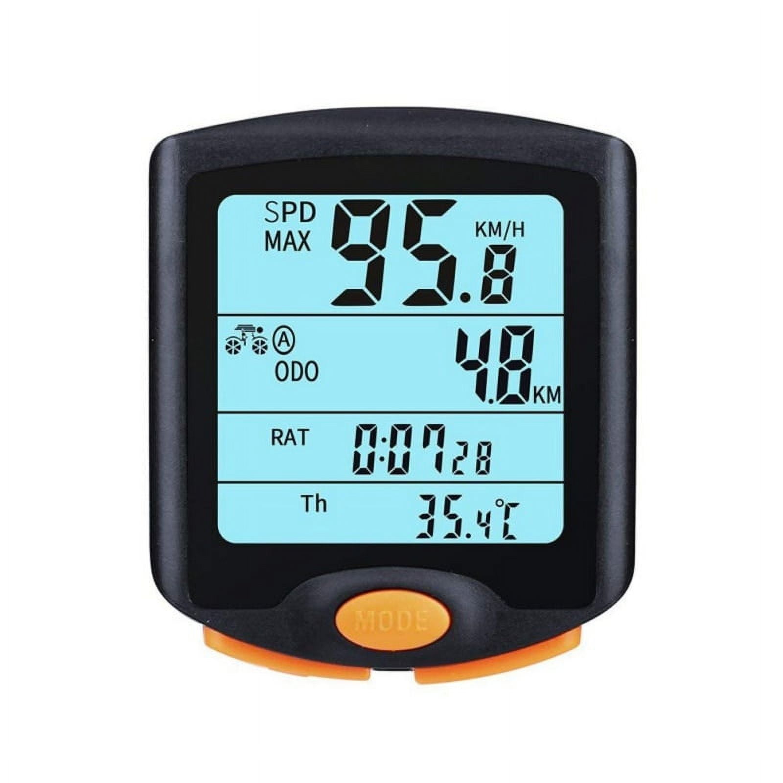 Bike Computer Speedometer Cycling Odometer Speeding Alert Stopwatch ...