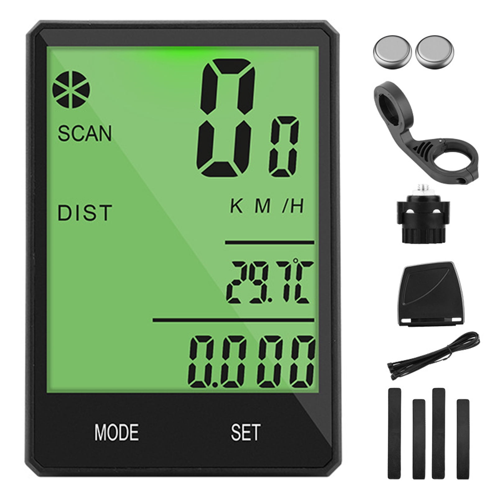 Bike Computer Speedometer Stopwatch with LCD Screen Waterproof Design ...