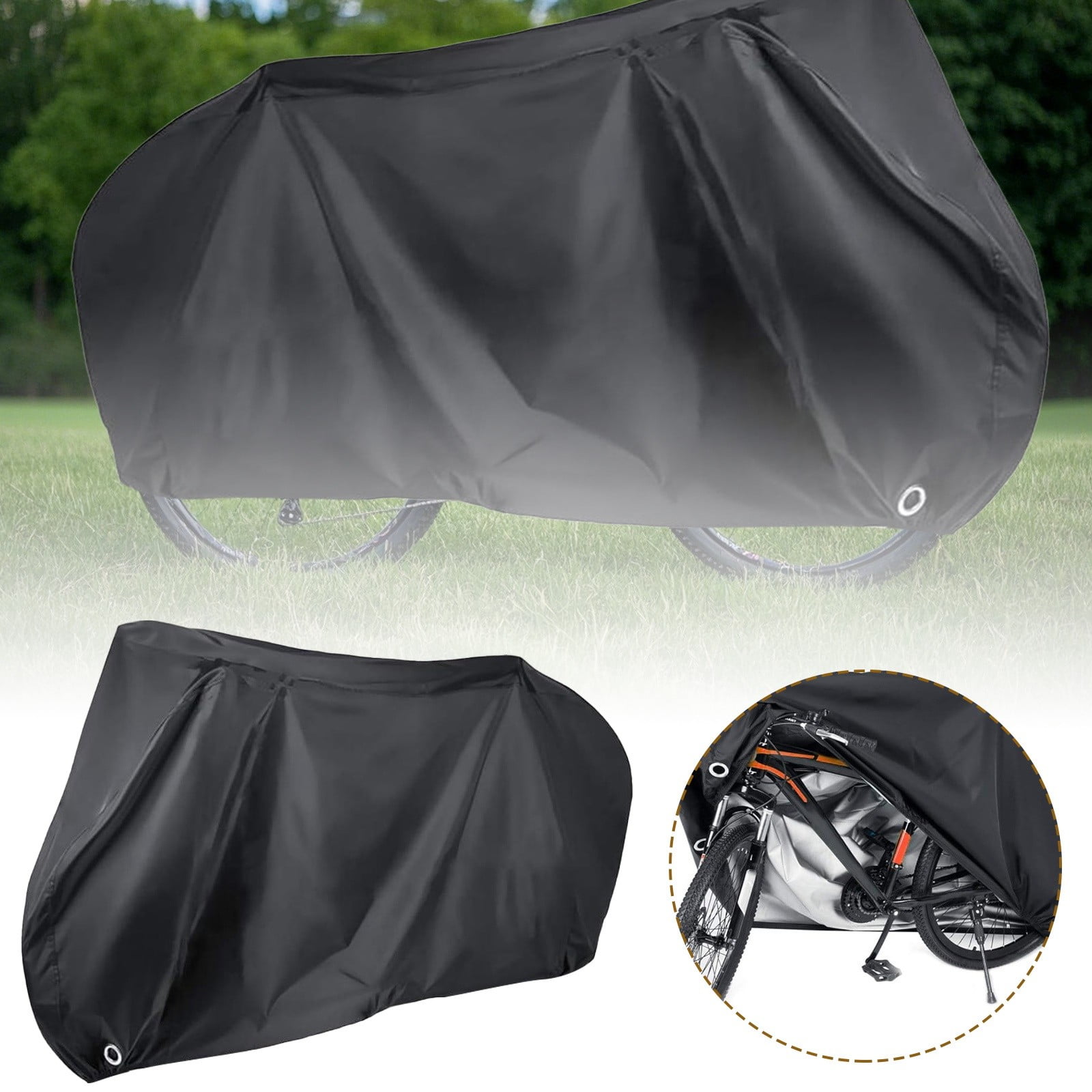 Bike Cover with Lock Hole - Weatherproof Tear-Resistant Fabric ...