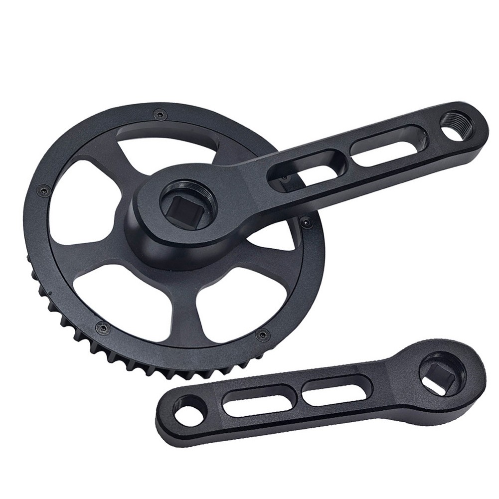 Bike Crankset 46T Chainring 120mm Crank Square Hole for Belt-Drive Kids ...