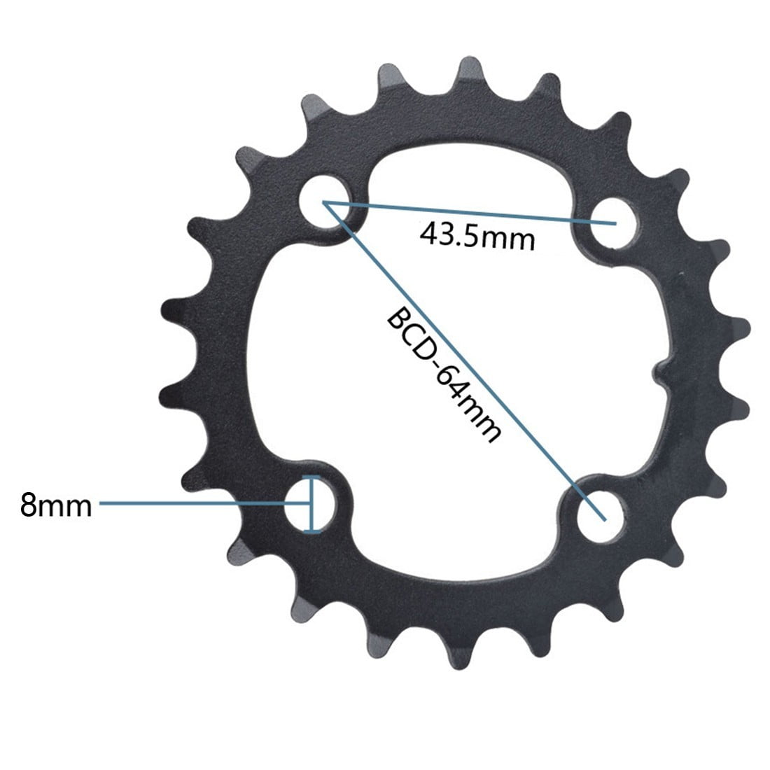 Bike Crankset Bicycle Chainring 7/8/9 Speed 22T BCD 64mm Repair Chain ...