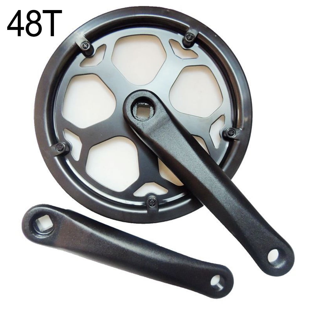 Bike Crankset Square Hole 170mm Crank Arm Set Single Chainring 40T 48T ...