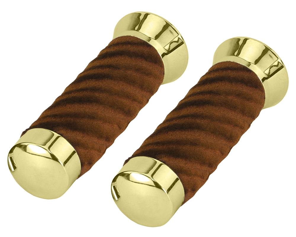 Bike Custom Swirl Velour Grips 7/8 long 130mm Gold/ Brown. - Walmart.com