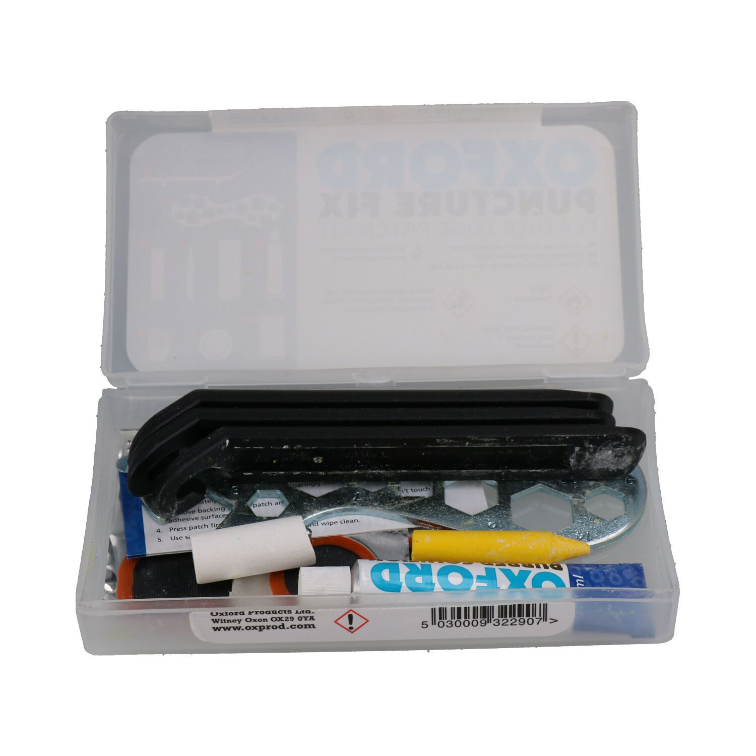 Bike Cycle Wheel Puncture Patch Repair Kit With Levers Bike Spanner ...