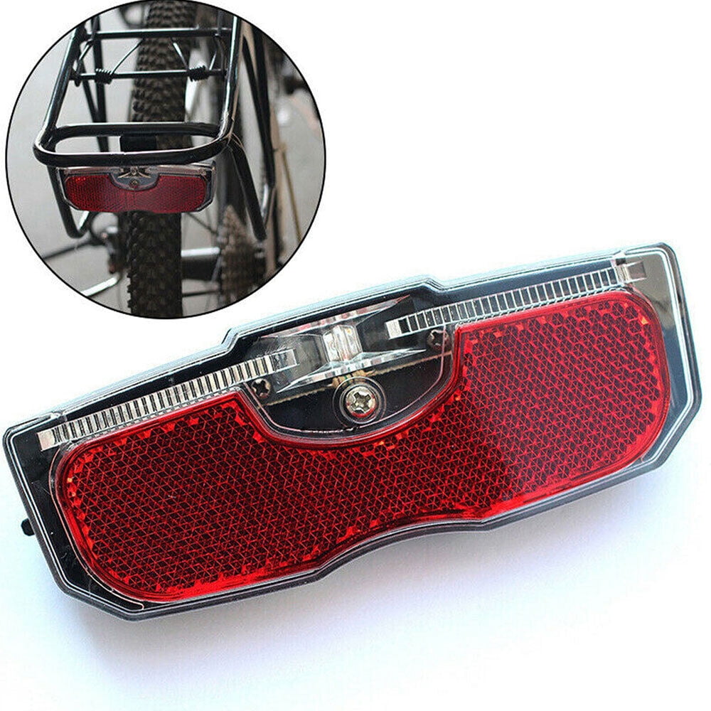 Bike Cycling Bicycle Rear Reflector LED Tail Light Fit For Luggage Rack ...