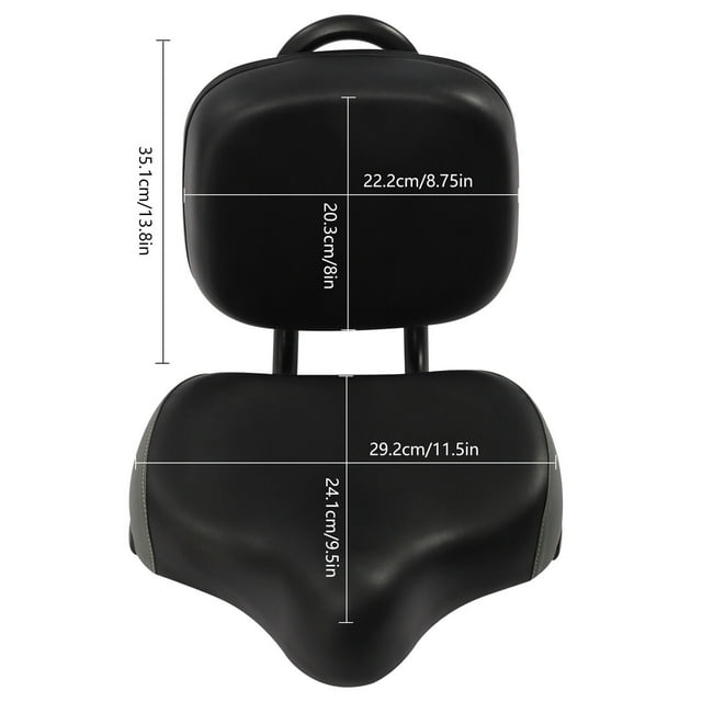 Bike Cycling Seat With Big Backrest Extra Wide Soft Cushion Universal