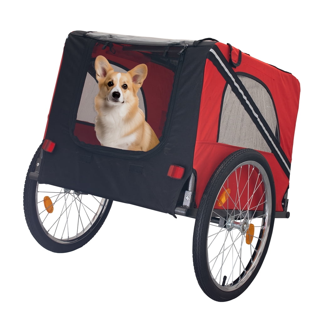 Bike Dog Trailer,Bike Trailer for Small and Large Pets, Easy Folding ...