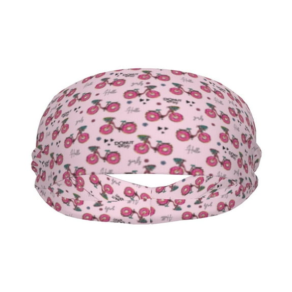 Bike with Donut Wheels Sports Headbands for Men/Women Workout Headband ...