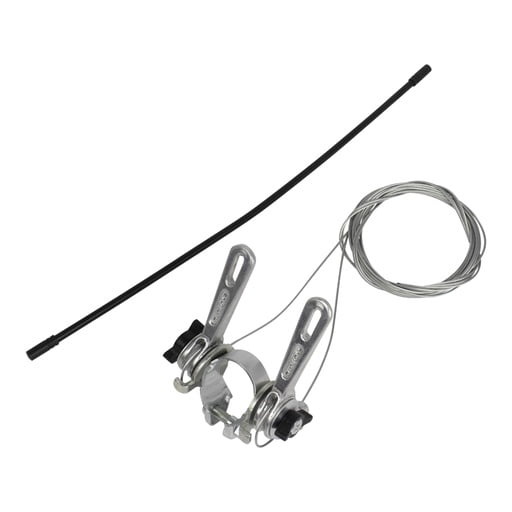 Bike Double Thumb Shifter Friction 28.6mm Stem Chrome SLR03 - Walmart.com