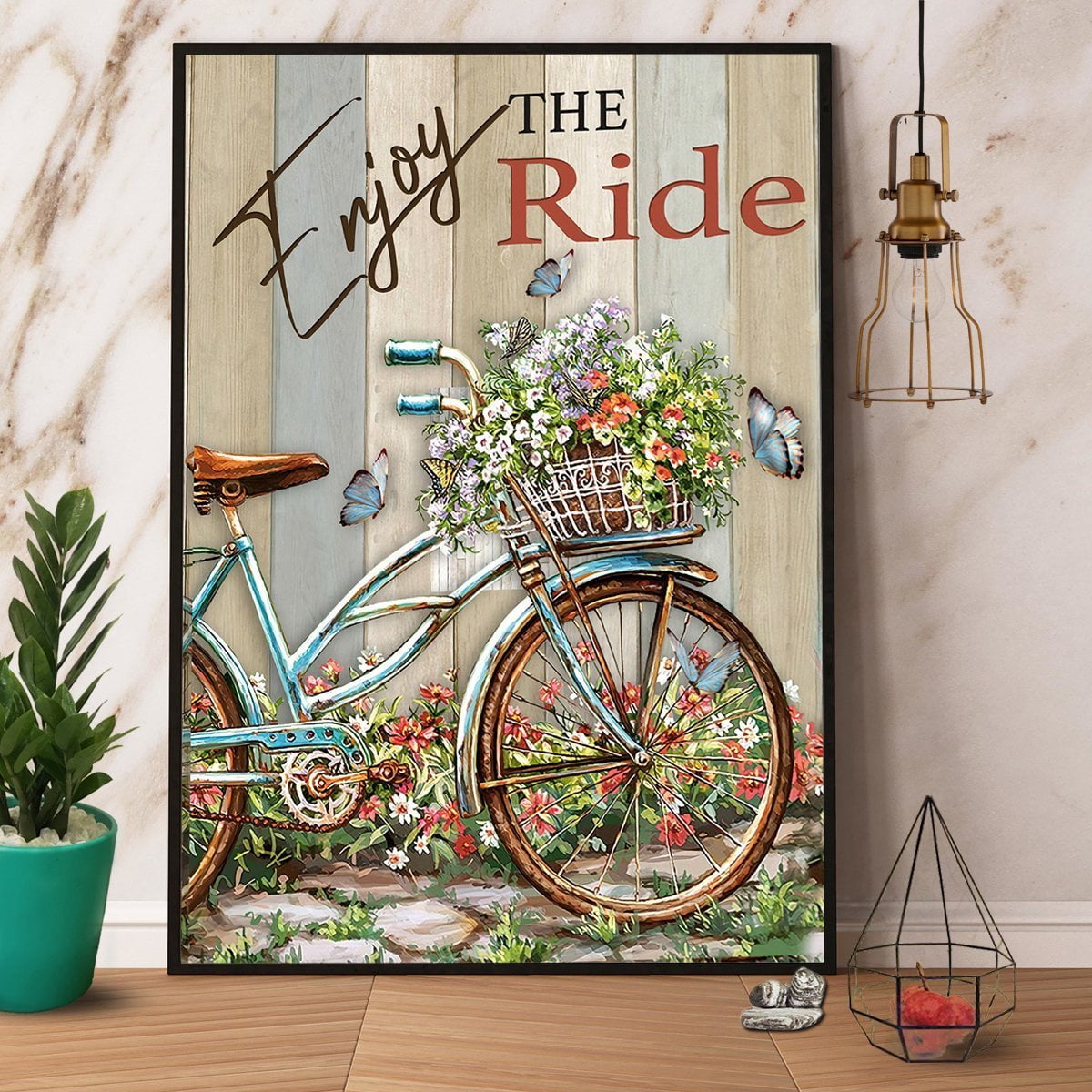 Bike Enjoy The Ride Satin Poster Wall Art Decor 24 x 36 Inch Poster ...