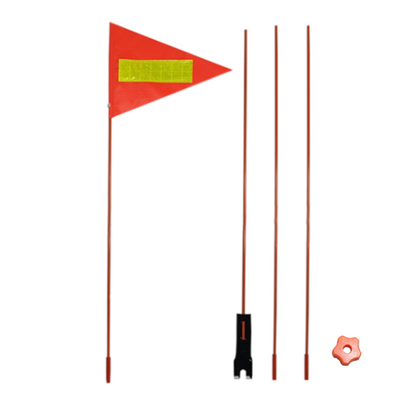 Bike Flags Bike Safety Flags with Rod Reflective Strips Flags Height ...
