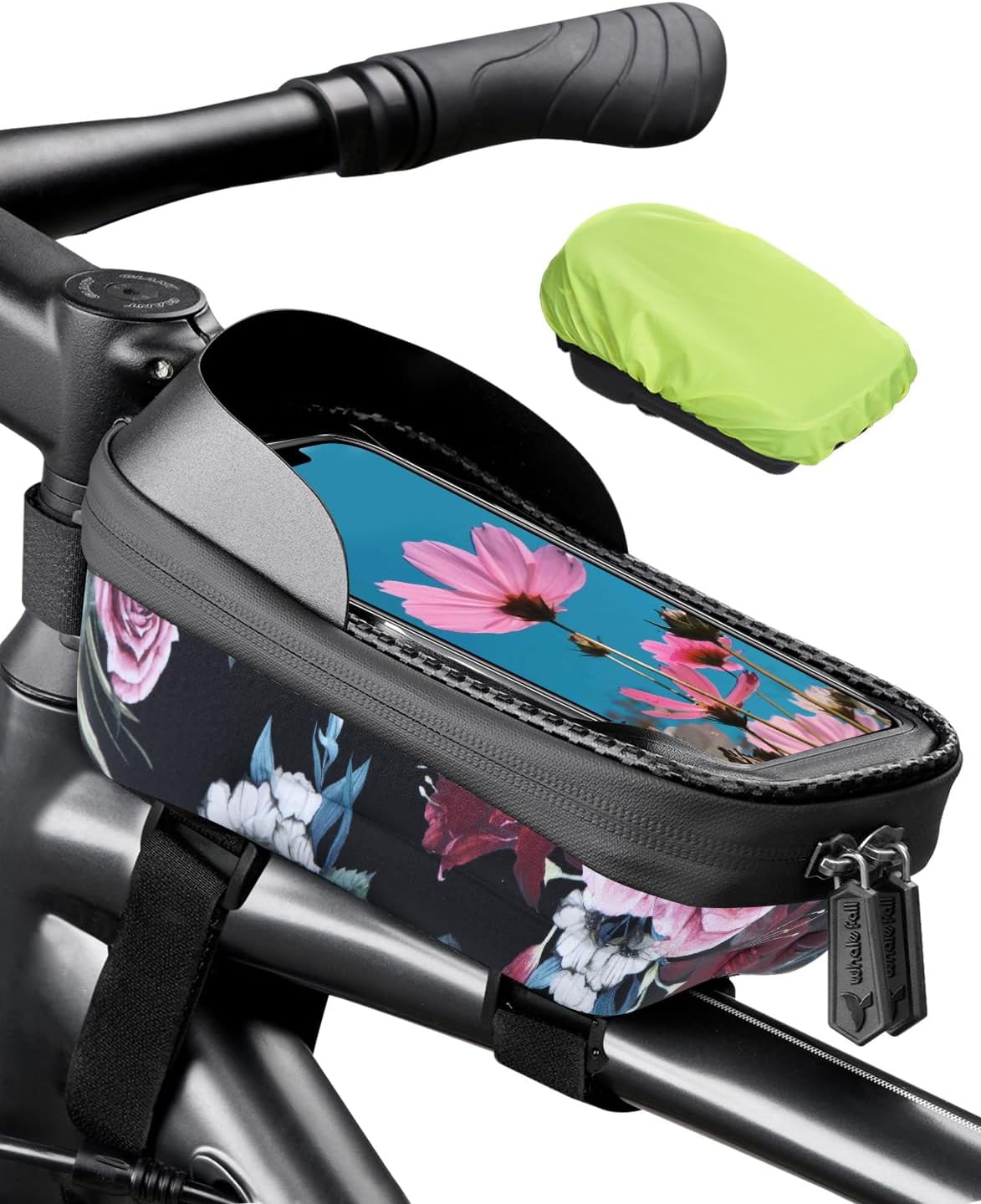 Bike Frame Bag Waterproof, 3D Eva Hard Shell, Bike Phone Holder ...
