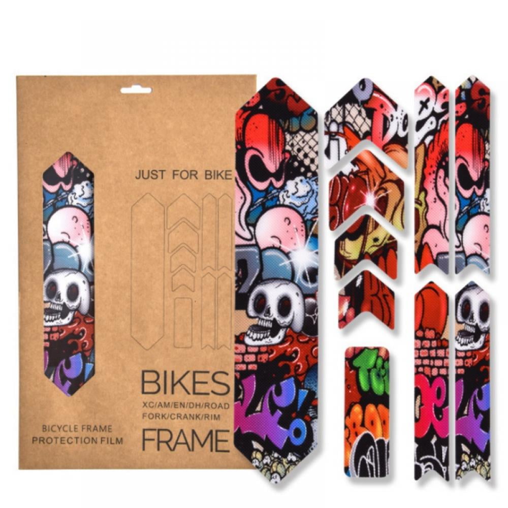 Bike Frame Guard Protecter Waterproof Sticker Decals High Impact PVC ...