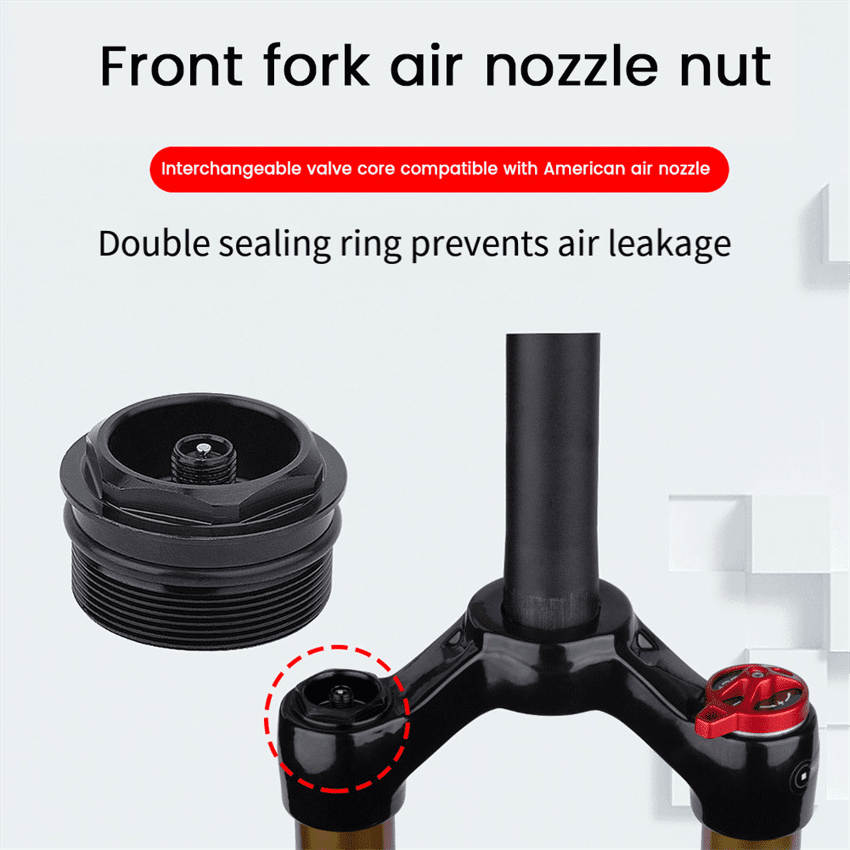 Bike Front Fork Valve Nut Bicycle Air Fork Cap Assembly Thread 31xP1 ...
