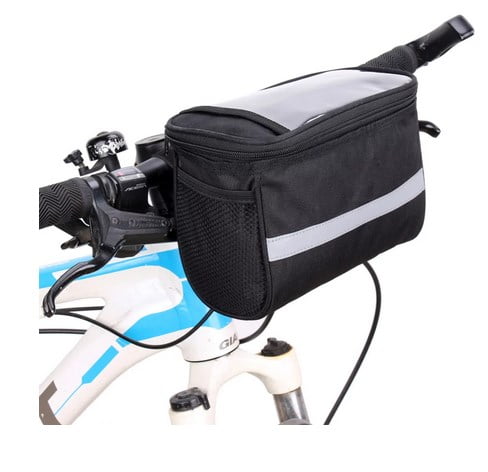 Bike Front Handlebar Bag, Large Reflective Bicycle Handlebar Basket ...