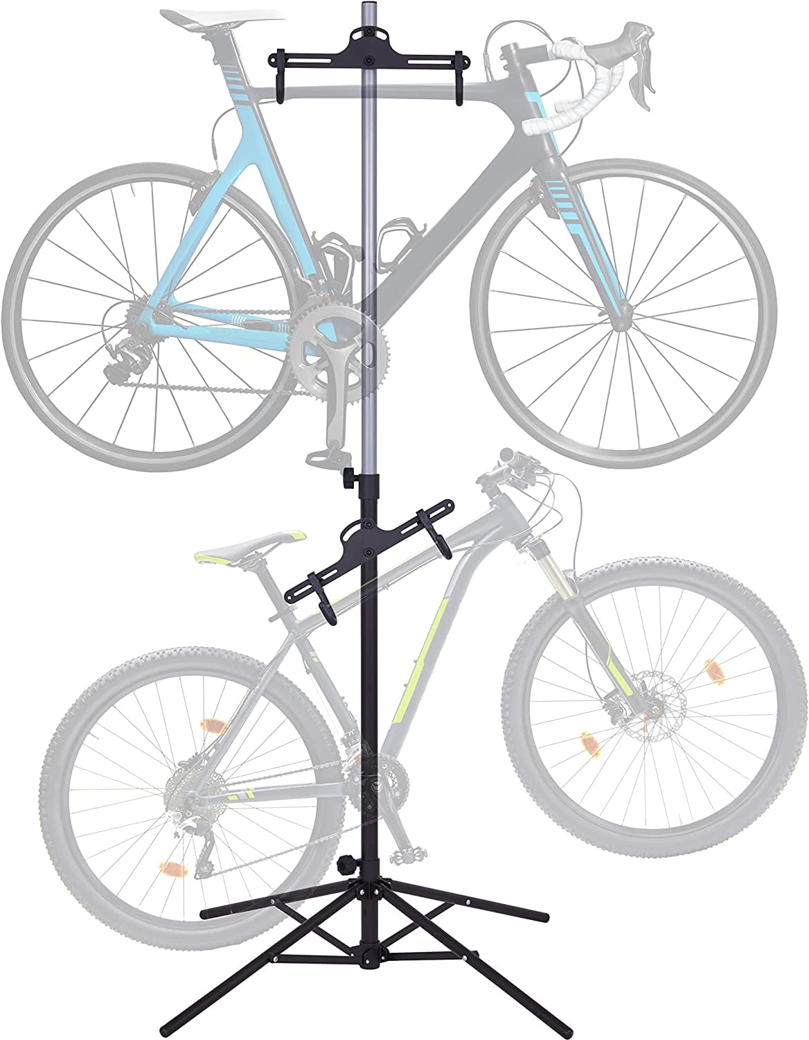 Bike Garage Storage Rack, 2 Bicycle Garage Floor Stand, Foldable, Freestanding, Adjustable Hooks ...