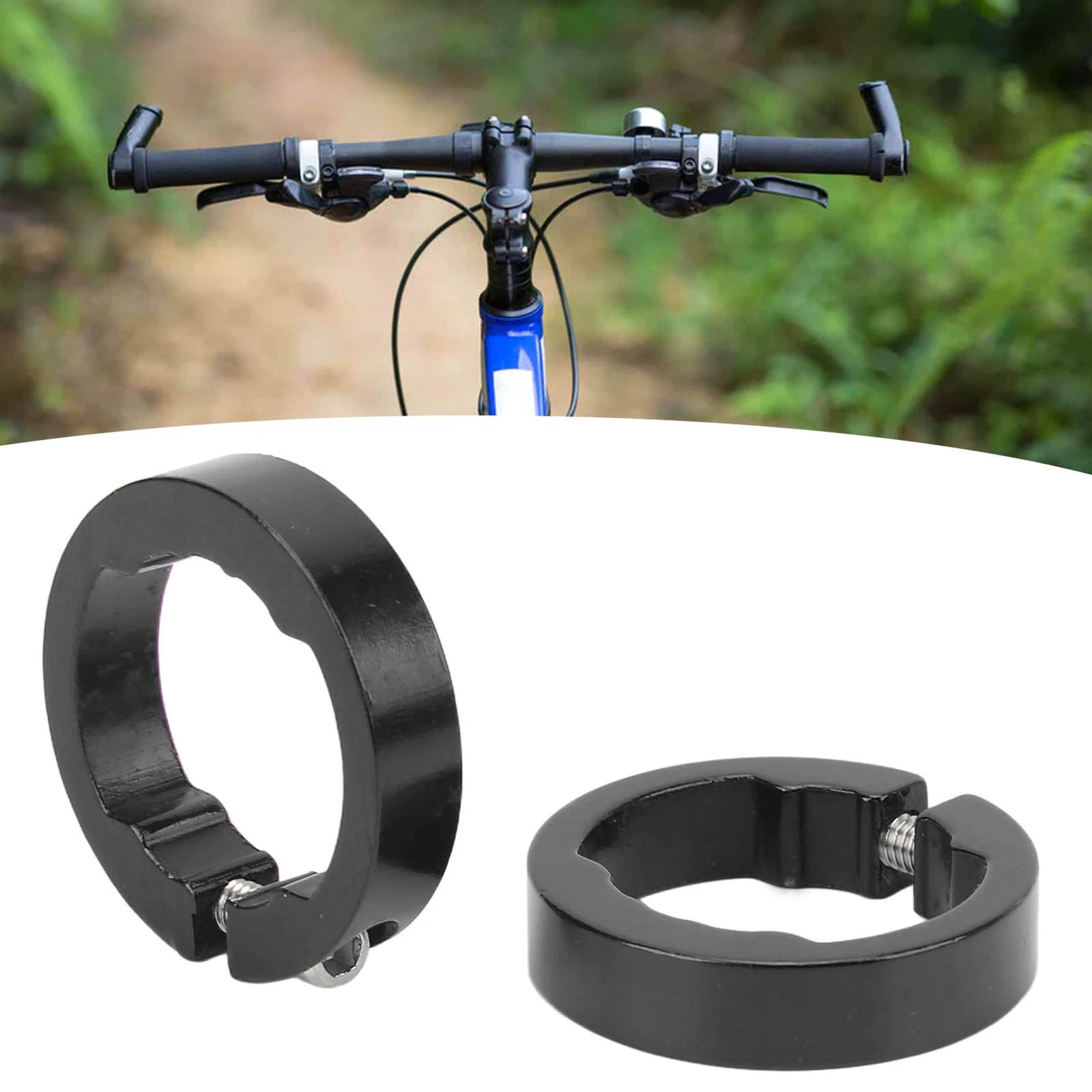 Bike Grips Lock On Clamps For 22.2mm Aluminum Alloy Handlebar Black ...