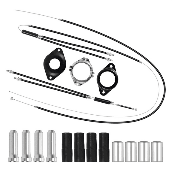 Bike Gyro Brake Cables Front + Rear with Spinner Rotor Complete Set ...