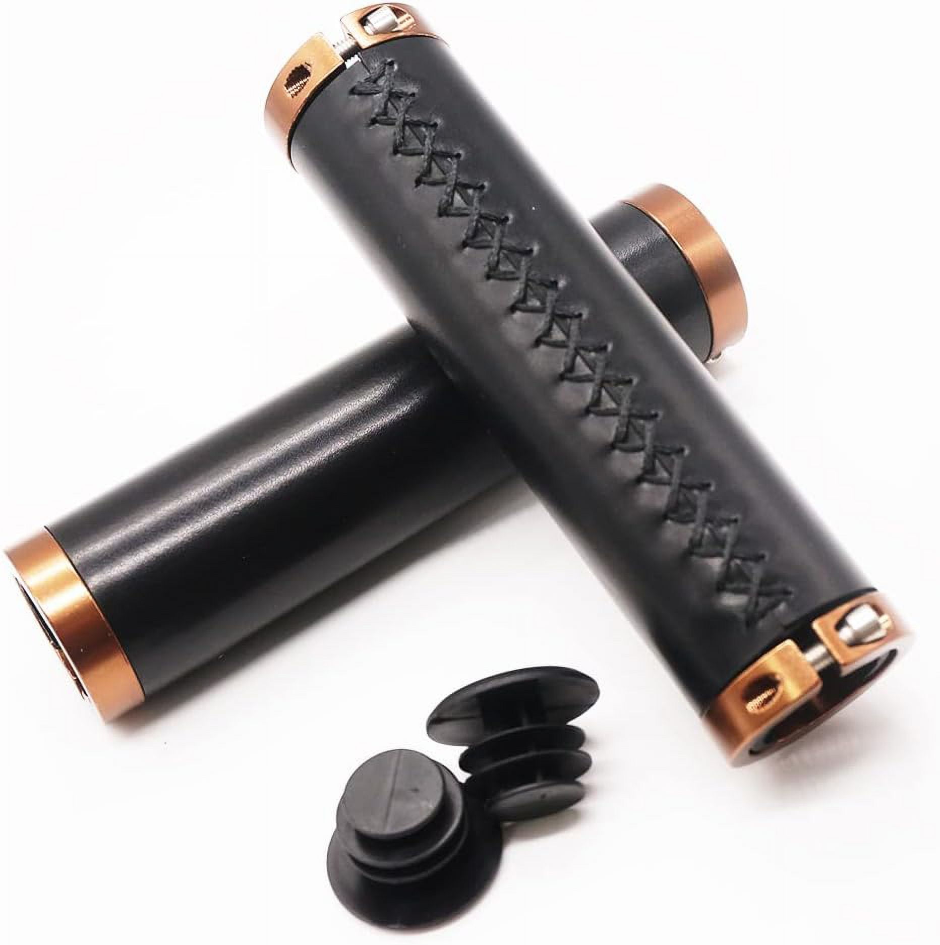 Bike Handle Grips 130x22.2mm Non-Slip PVC Microfiber Leather Ergonomic ...