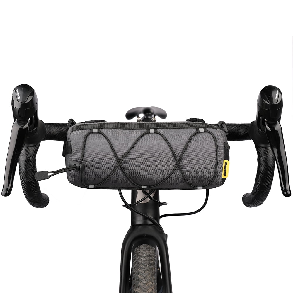 Bike Handlebar Bag, Bicycle Storage Frame Bag for Cycling, Gray 2.4L ...