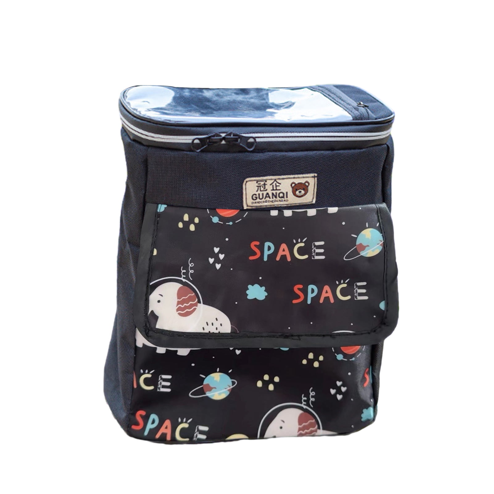 Bike Handlebar Bag Waterproof Large Capacity Cartoon Pattern Zipper ...