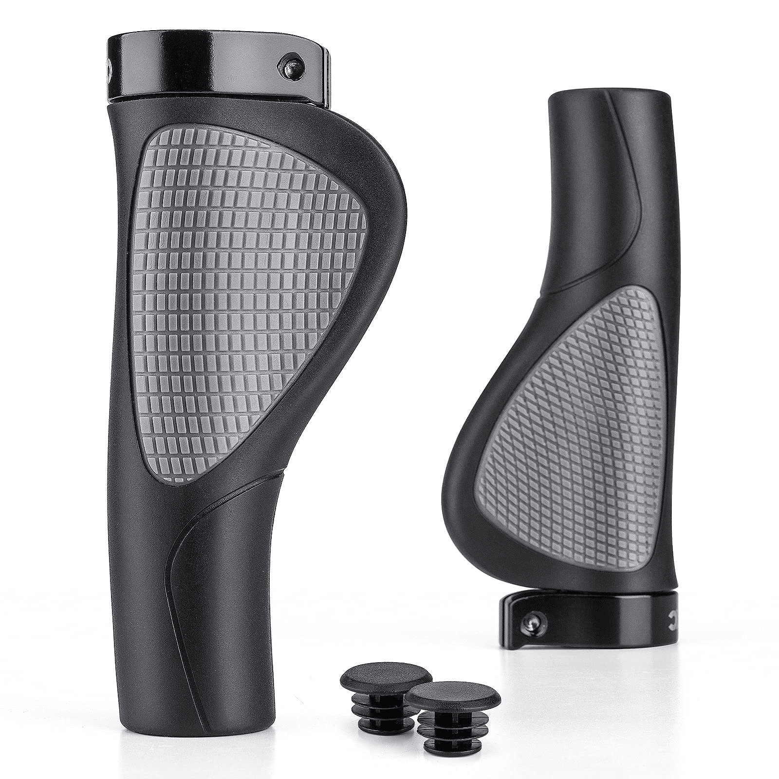 Bike Handlebar Grips- Aluminum Double Lock on Grips-Comfortable Non ...