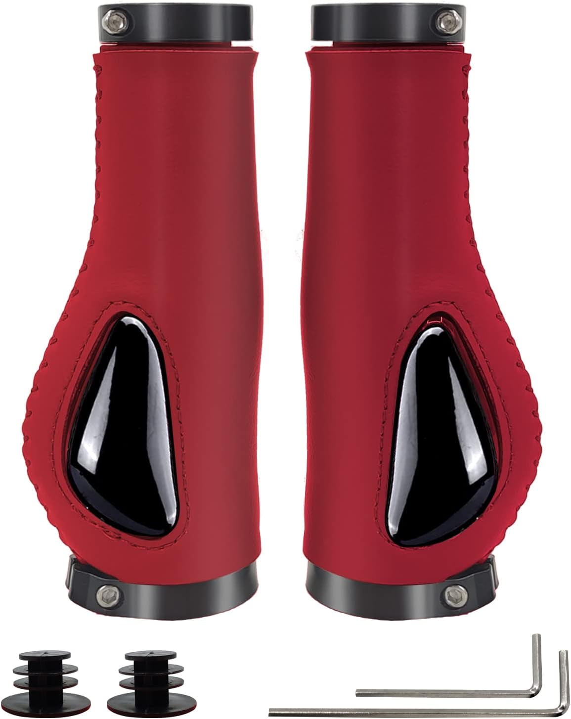 Bike Handlebar Grips, Ergonomics Design Optional, Aluminum Double Lock ...