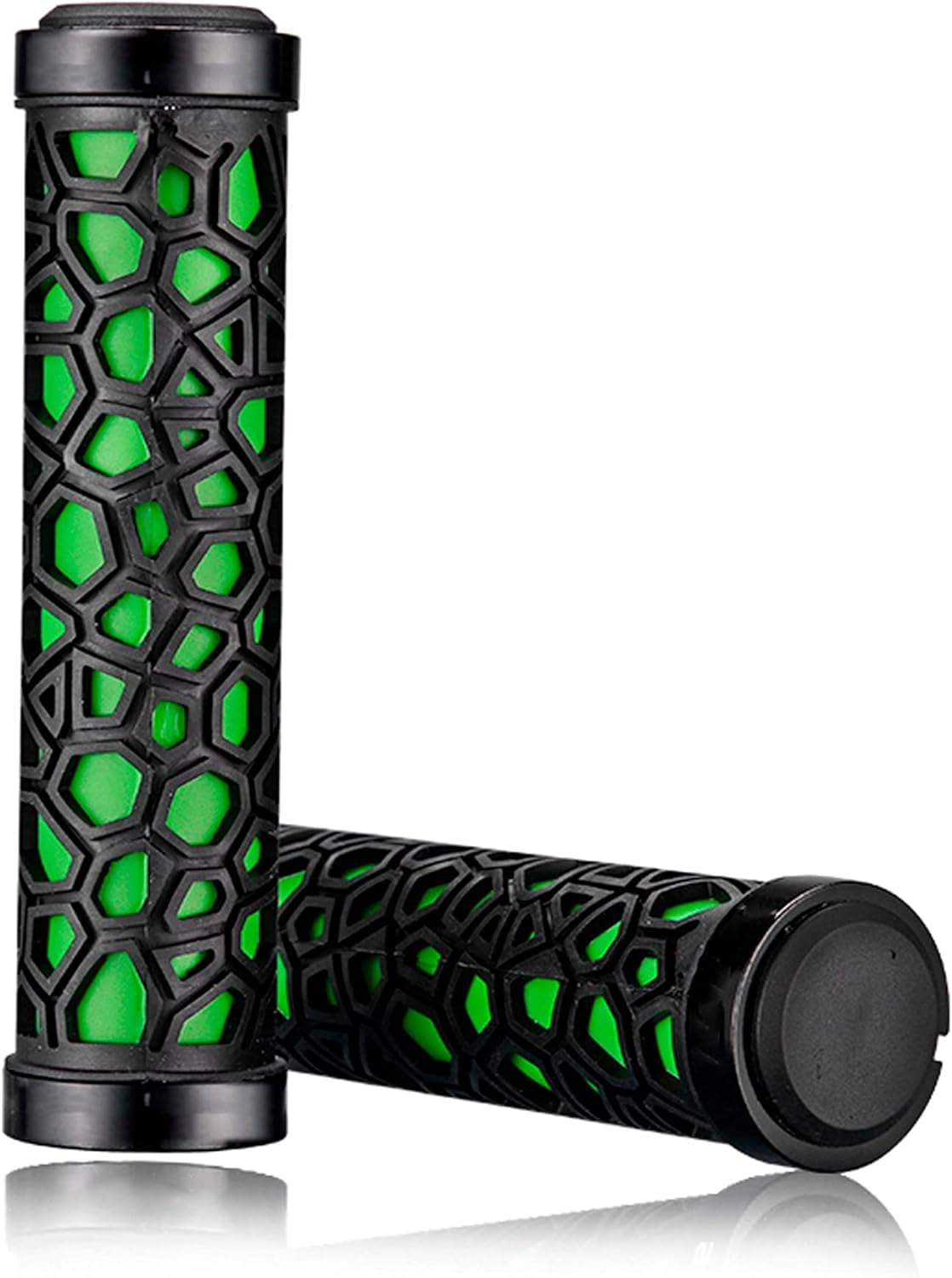 Bike Handlebar Grips Non-Slip Rubber Bicycle Handle Grip with Double ...