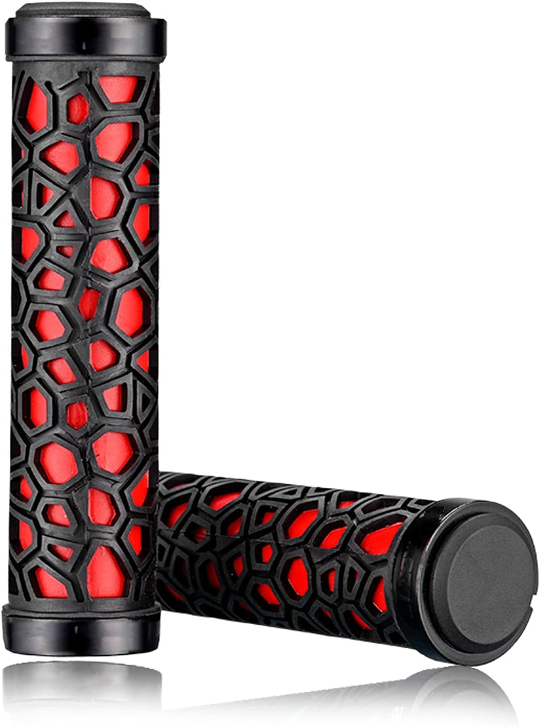 Bike Handlebar Grips Non-Slip Rubber Bicycle Handle Grip with Double ...