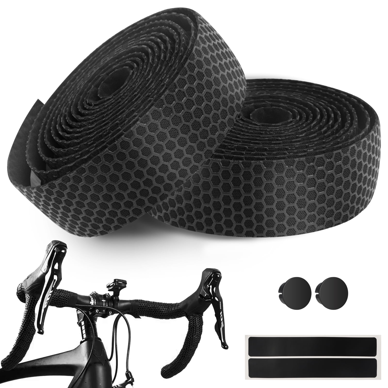 Bike Handlebar Tapes, DISEN Cork Bicycle Handle Bar Wrap Tape, Cycling ...