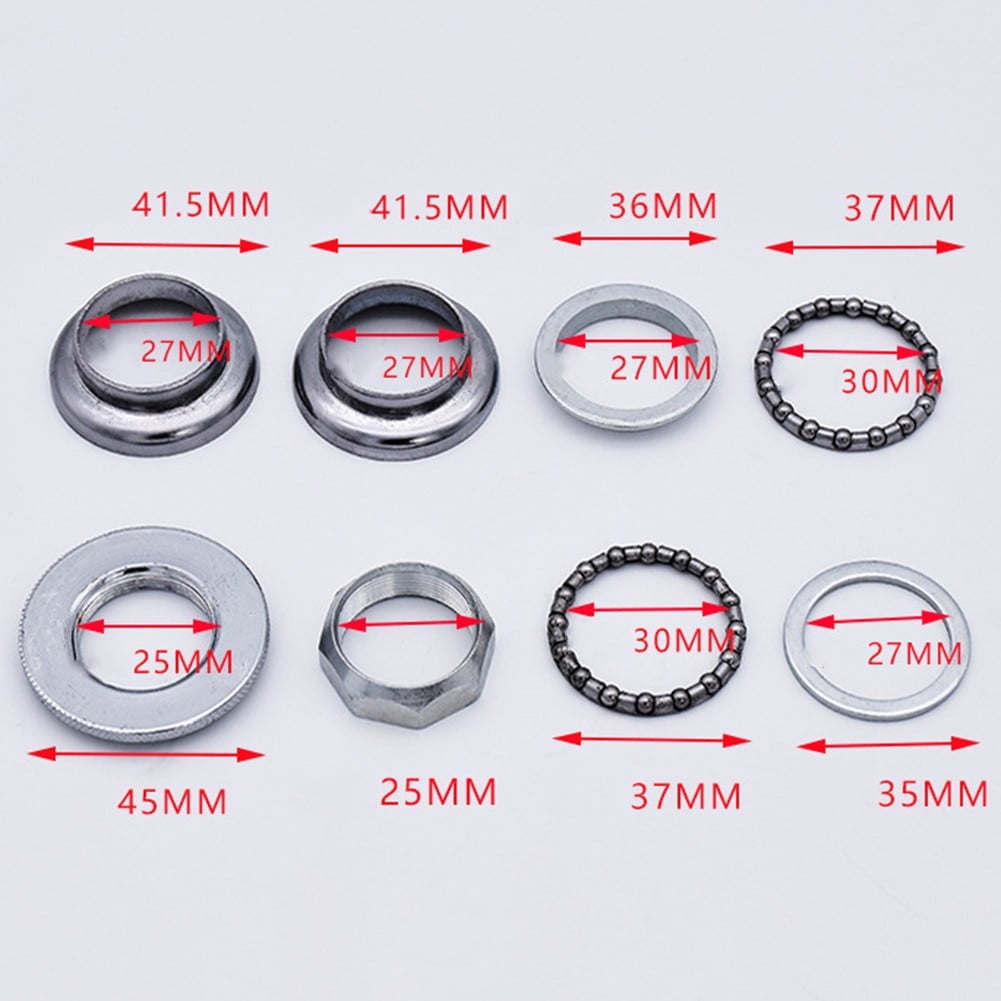 Bike Headset Bearings Set for E-bikes Road Bikes MTB Steel Construction Lightweight Multiple ...