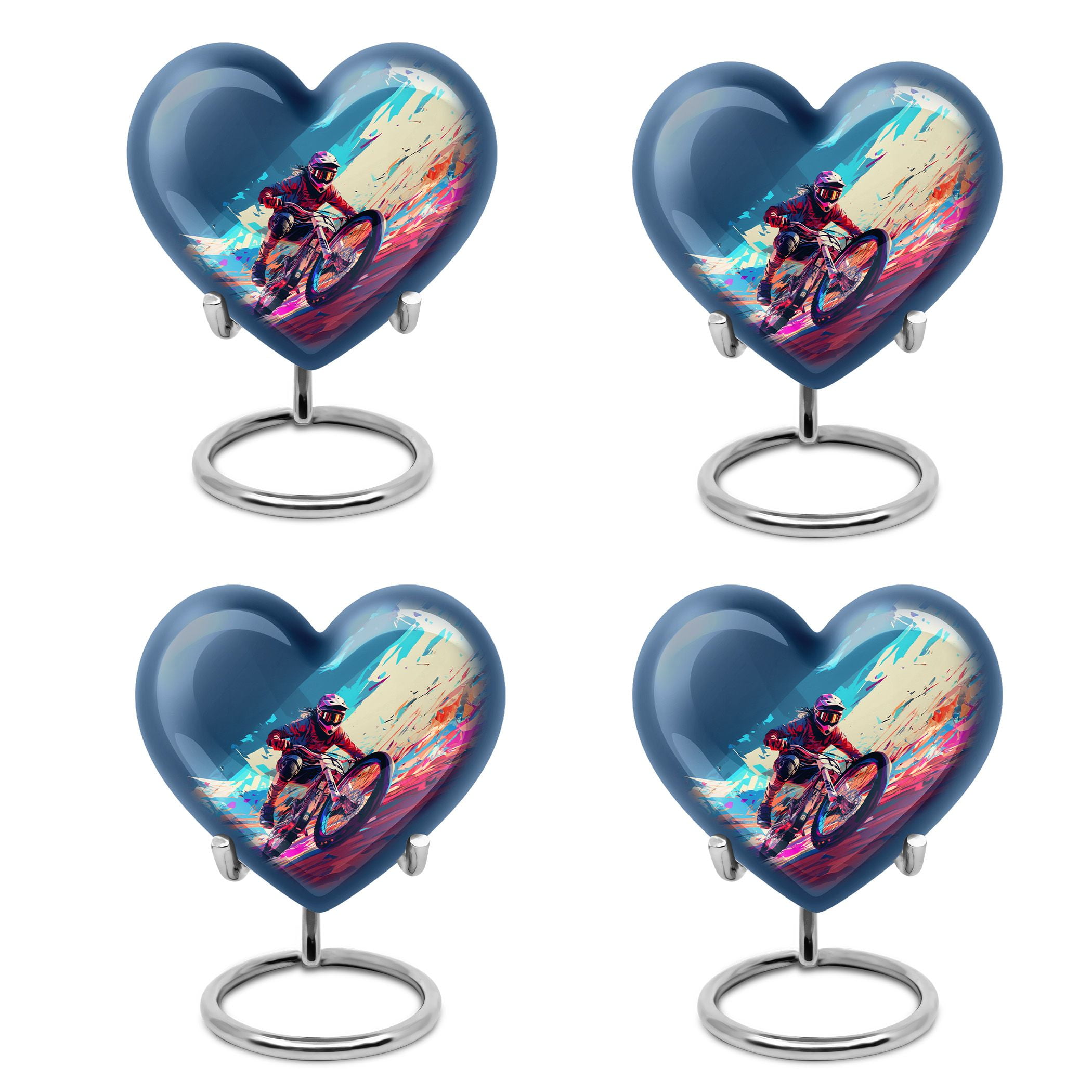 Bike Heart Shaped Urns For Human Ashes, Urn For Ashes Adult Male, Cremation Urns For Women ...