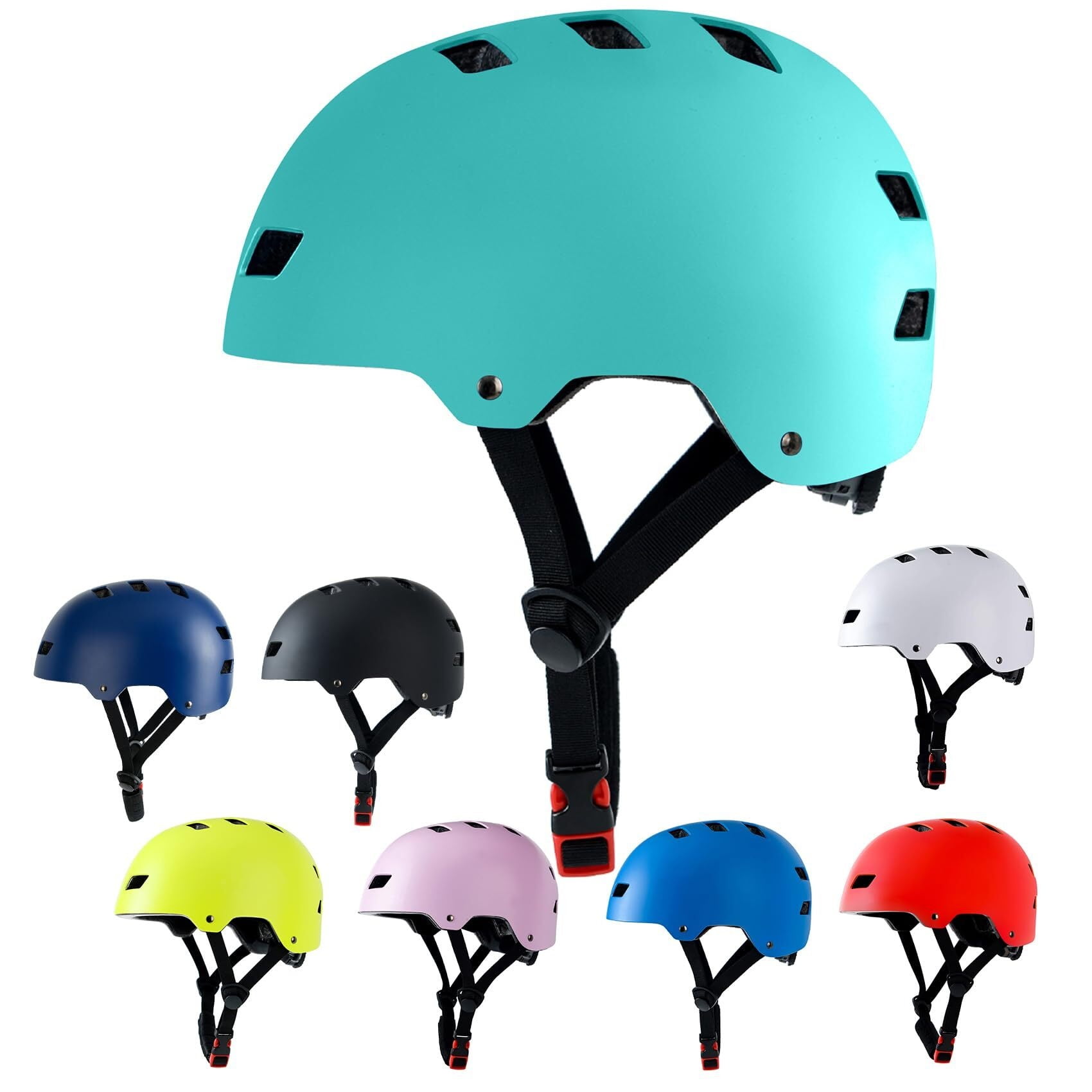 Bike Helmet 3 Sizes for Teenager Kids Youth Adults,Skateboard Helmet Adjustable Multi-Sport ...