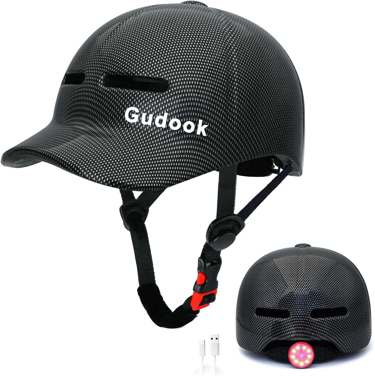 Bike Helmet Adult - Bicycle Helmets for Men Women - with LED Rear ...