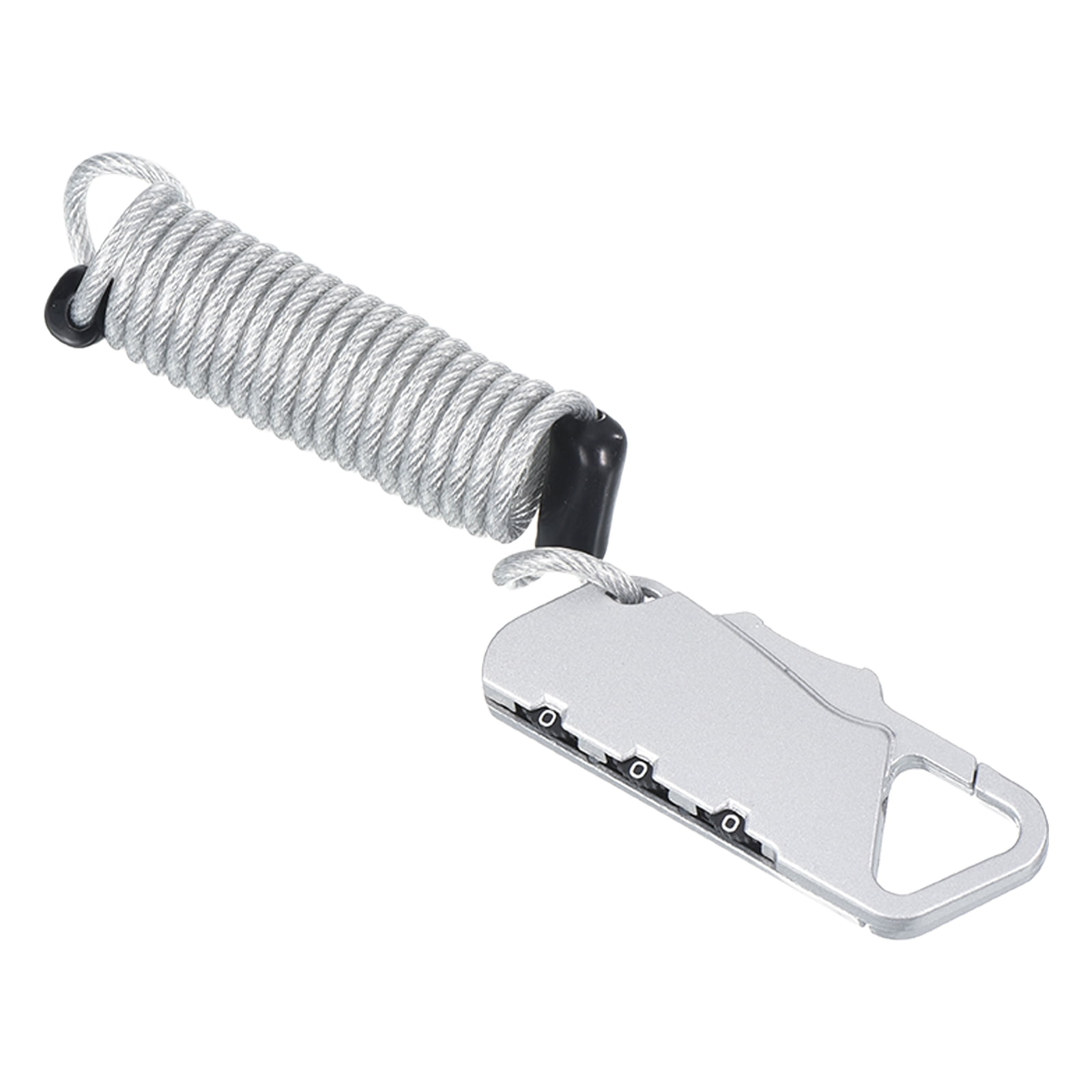 Uxcell Bike Helmet Lock with 3.3Ft Spring Cable 3 Digit Combination ...